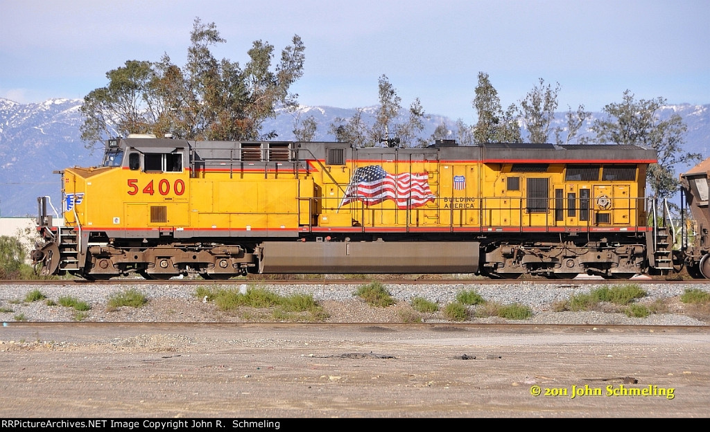 UP 5400 (ES44AC). at West Colton, CA. 1/4/2011